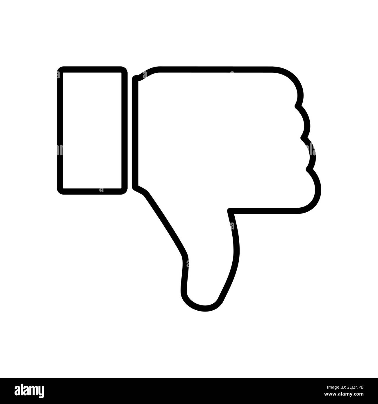 Daumen nach unten Symbol, wie Finger Vektor Illustration Zeichen ...