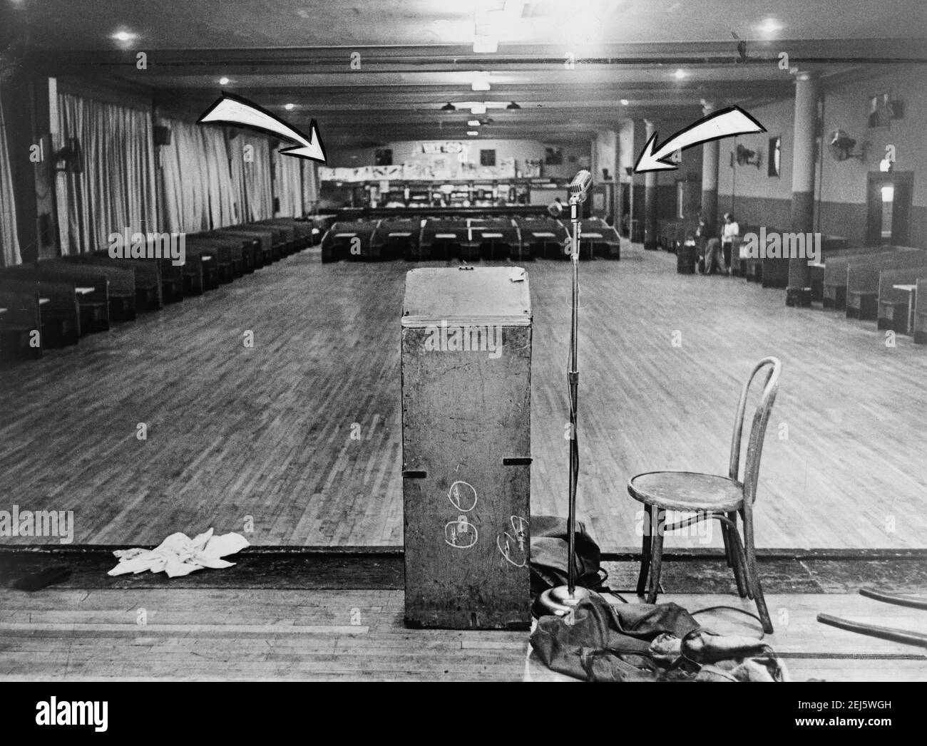 New Yorks Audubon Ballroom, wo der muslimische Führer Malcolm X ...