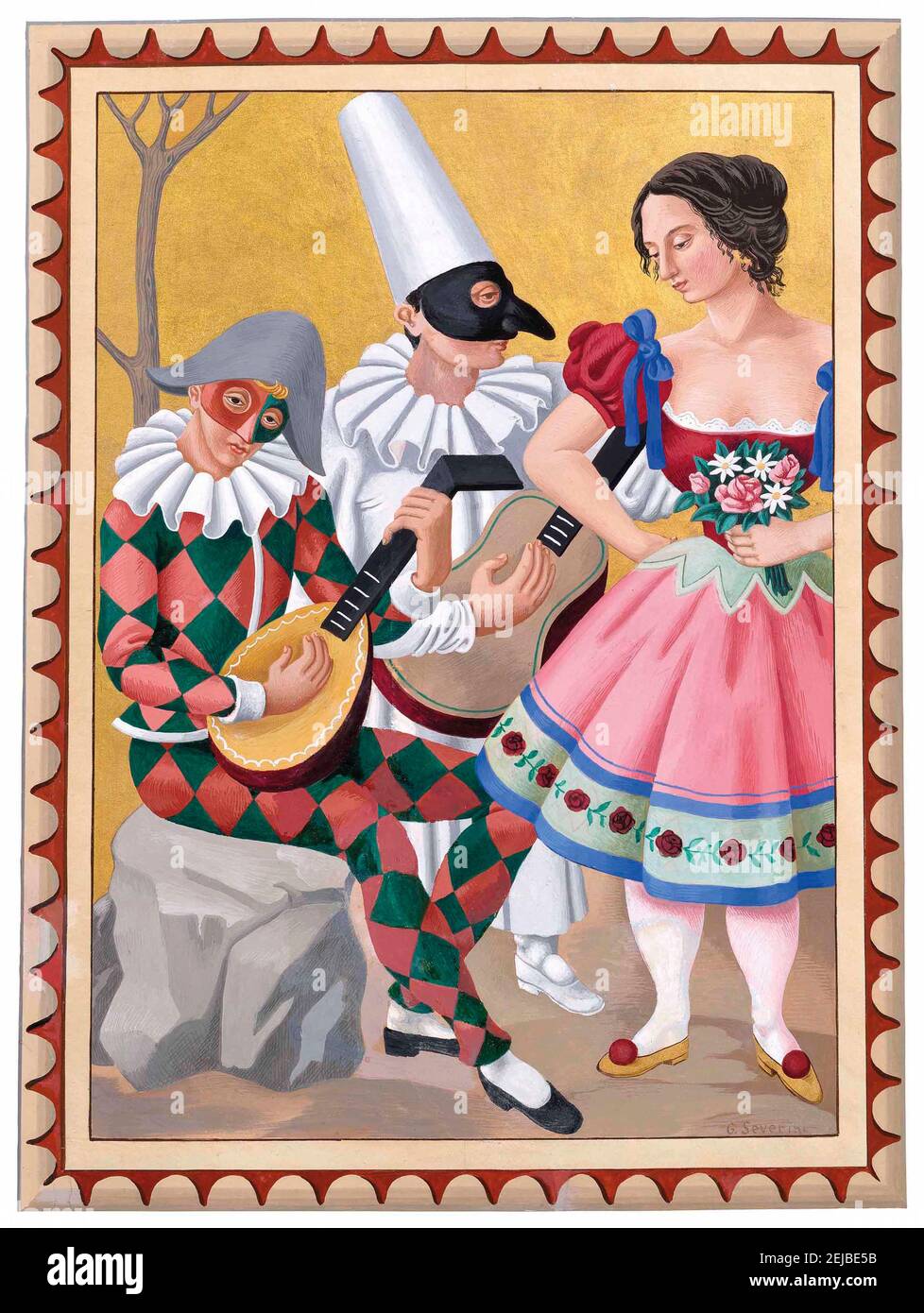 Harlequin, Polichinelle, Colombine. Museum: PRIVATE SAMMLUNG. Autor ...