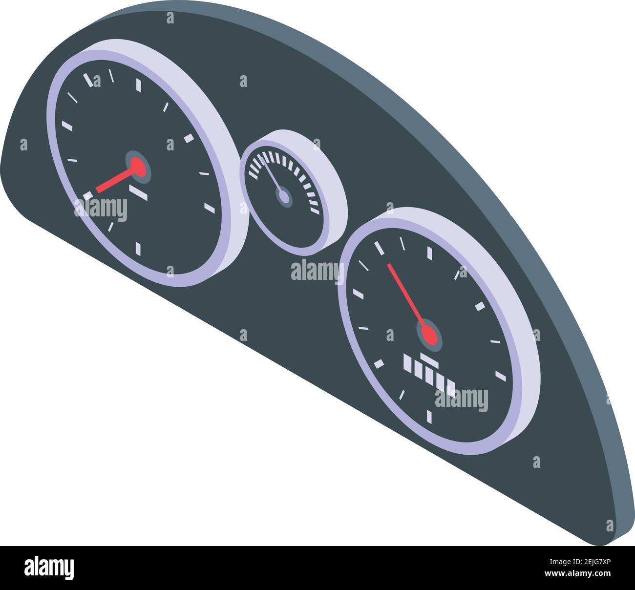 Symbol für das Armaturenbrett des Fahrzeugs. Isometrisch von Automobil ...