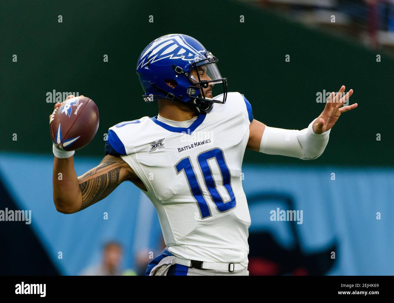 Februar 9 2020: St. Louis Battlehawks Quarterback Jordan Ta'amu (10 ...
