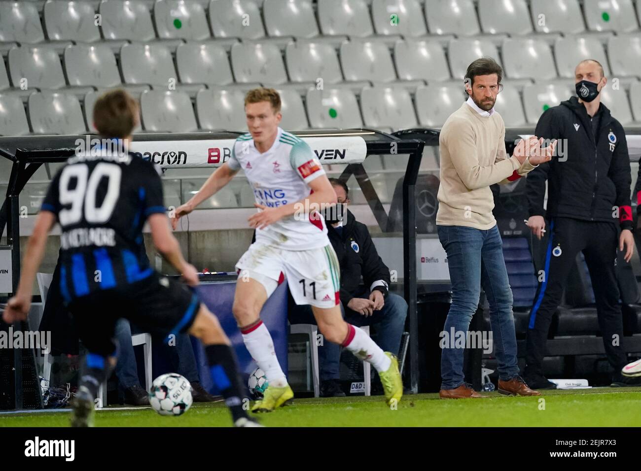 BRÜGGE, BELGIEN - FEBRUAR 22: Rik de Mil vom Club Brugge während des Jupiler Pro League Spiels ...