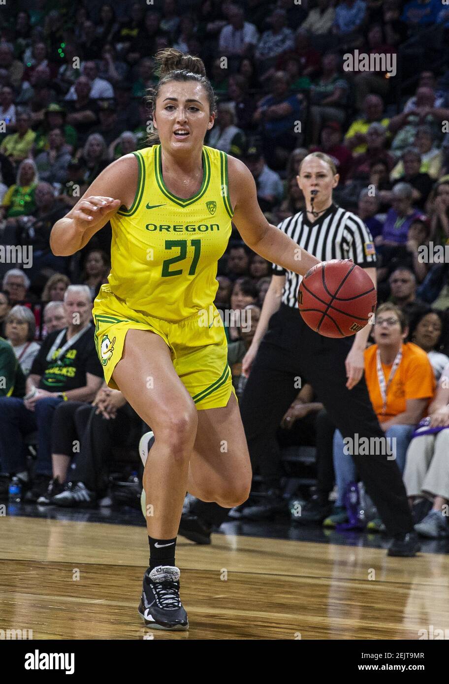 Mär 07 2020 Las Vegas, NV, USA Oregon Ducks Forward Erin Boley (21 ...