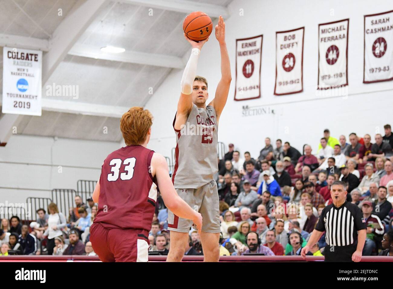 8. März 2020: Colgate Raiders Forward Rapolas Ivanauskas (25) schießt ...