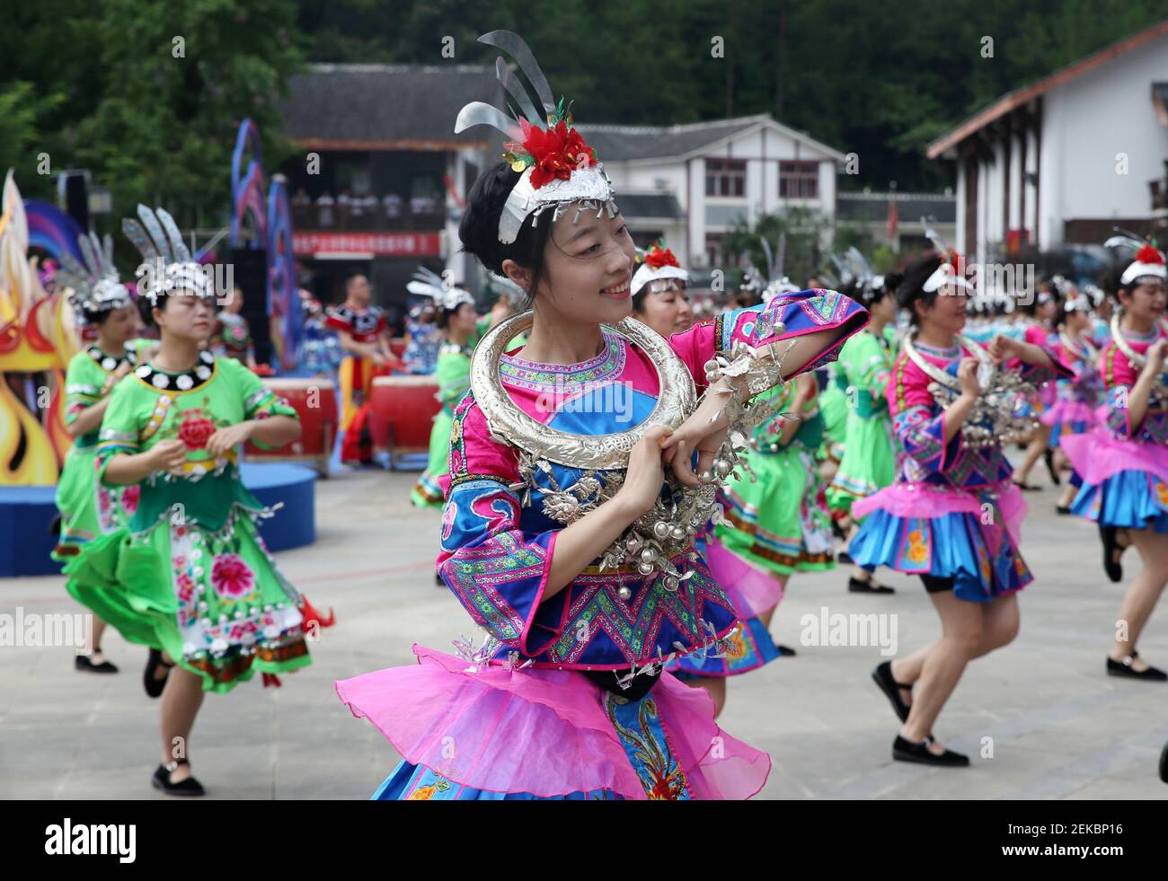 Sichuanï¼ŒCHINA-am 24. Juli 2020, die 9th China Wujiang Miao Menschen ...