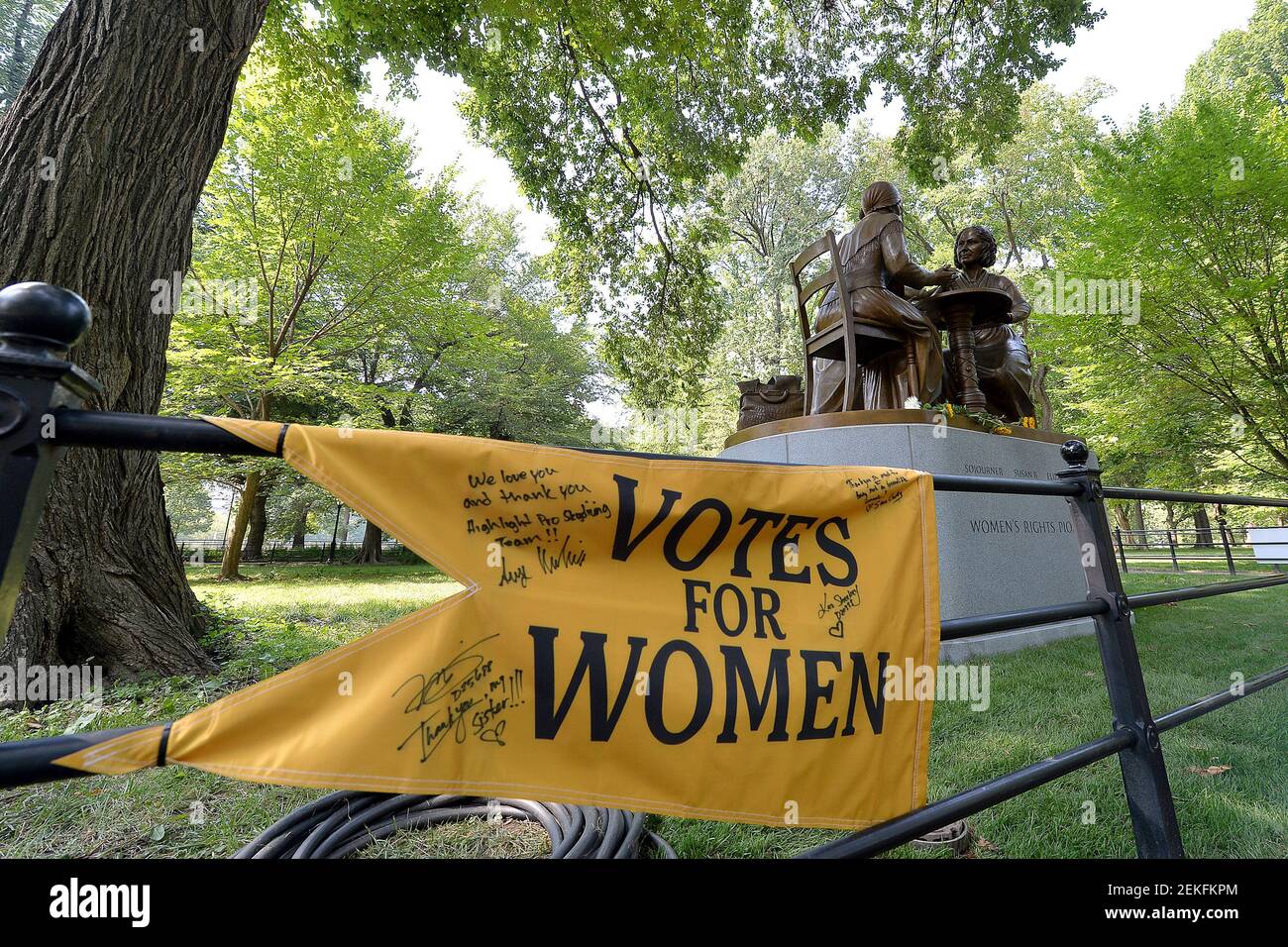 Anlässlich des 100th. Jahrestages des Wahlrechts der Amerikaner wurde ...