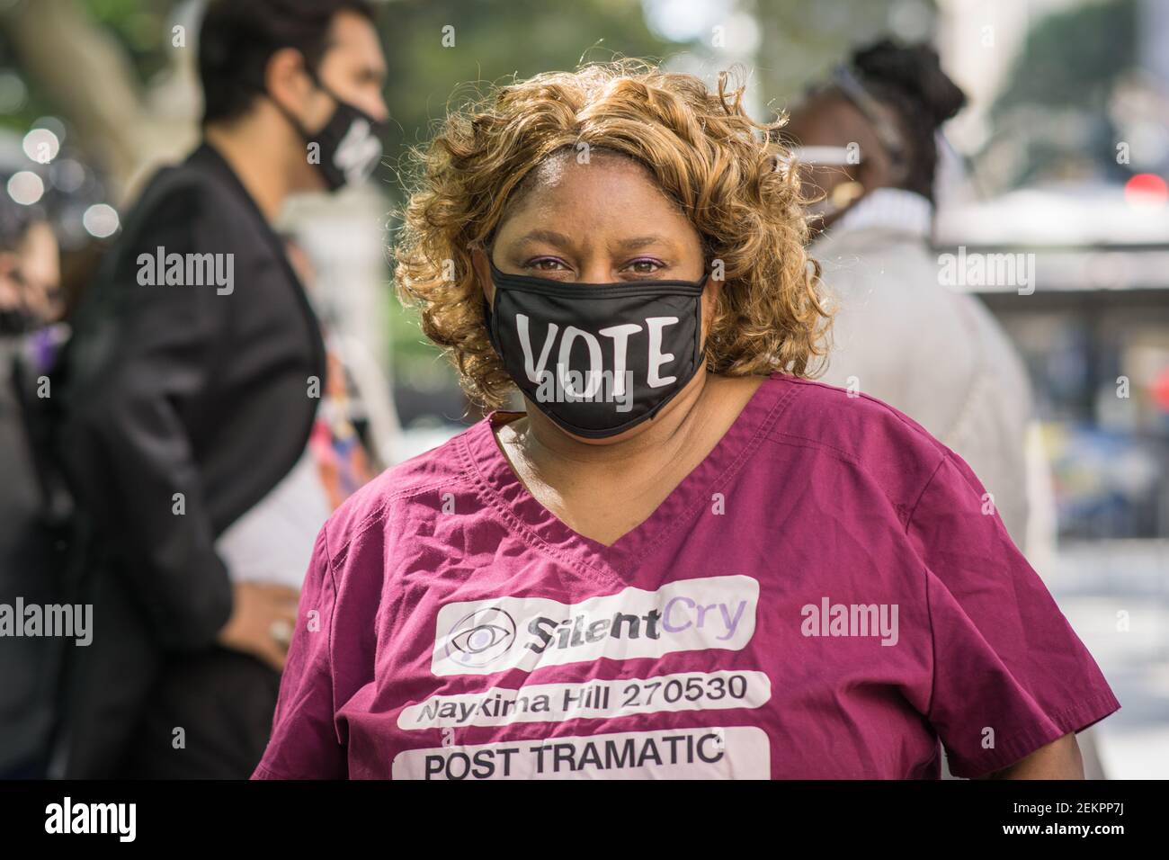 Shawana Vaugh, Direktorin von Silent Cry Inc. Bei der Justice 4 Women ...