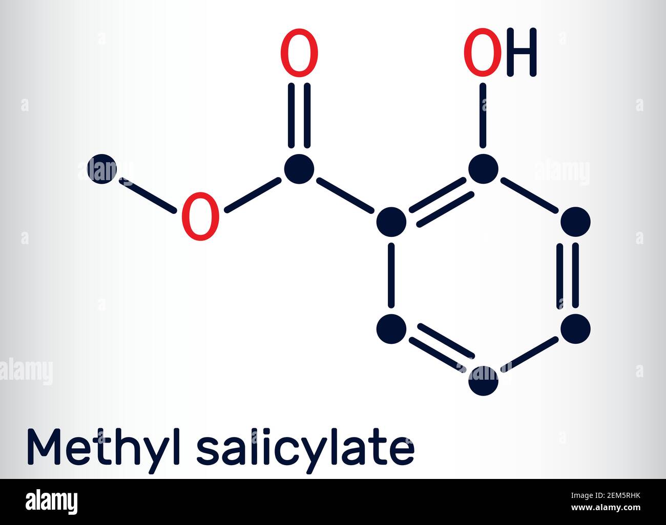 Methyl salicylate molecule Stock-Vektorgrafiken kaufen - Alamy