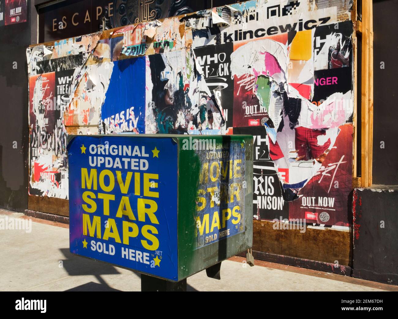 Hollywood Boulevard Los Angeles California Mapa Historical Map Los