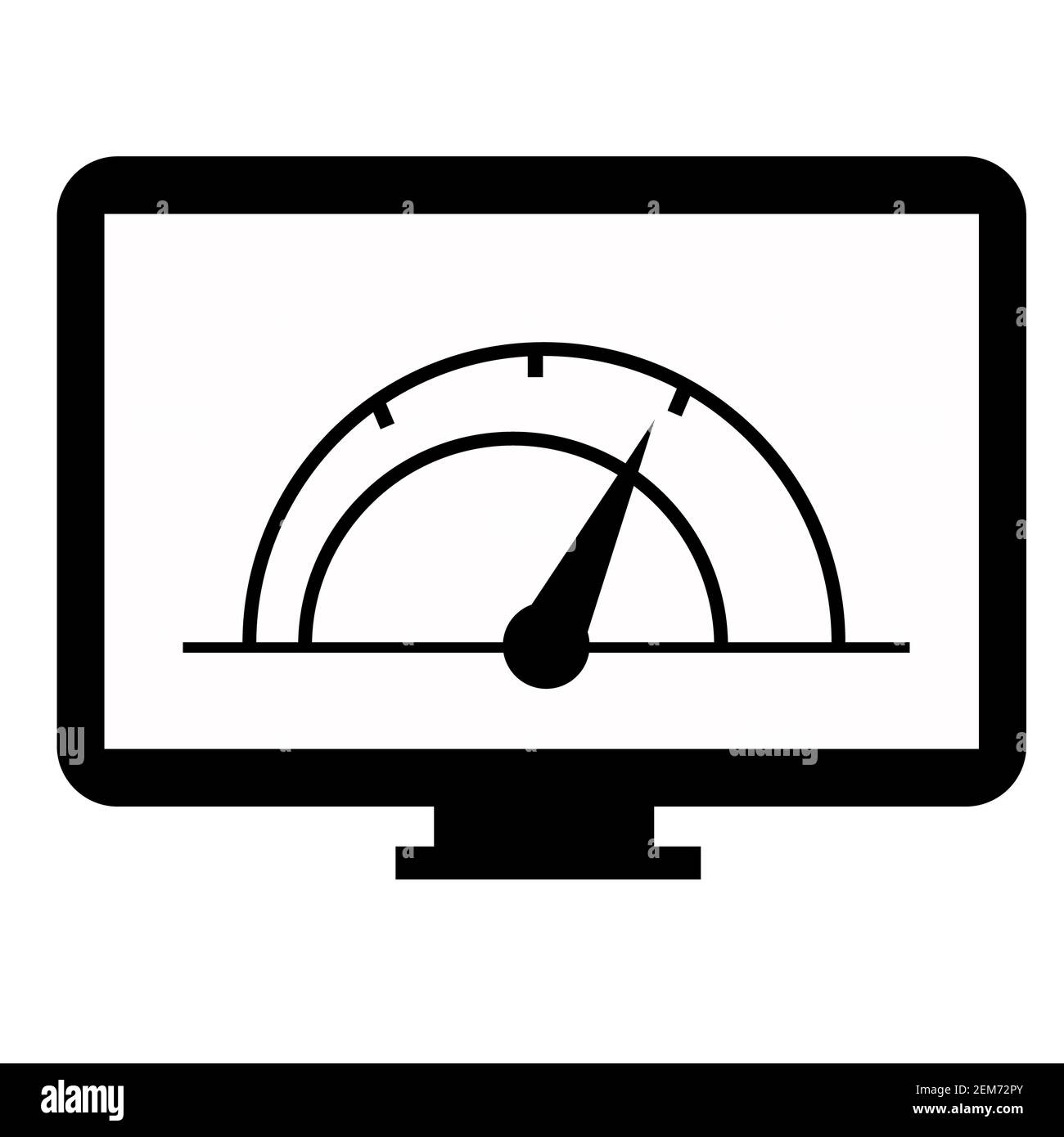 Berechnung System-Symbol auf weißem Hintergrund. Flacher Stil ...