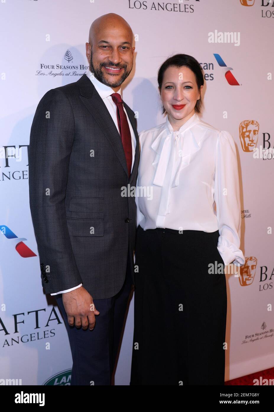 Keegan-Michael Key und Elisa Pugliese bei der BAFTA Los Angeles Tea ...