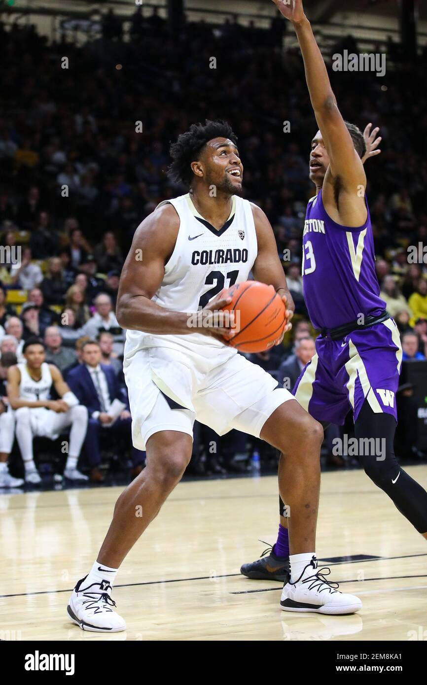 12. Januar 2019: Colorado Buffaloes Forward Evan Battey (21) versucht ...
