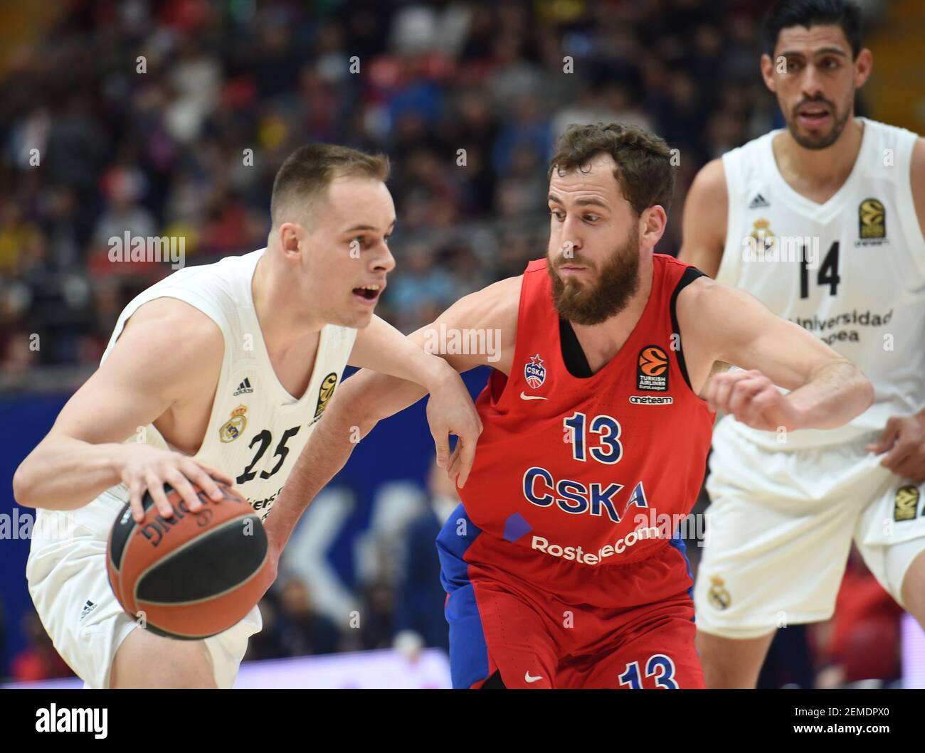 Euroleague Basketball. Das Spiel zwischen CSKA (Moskau, Russland ...