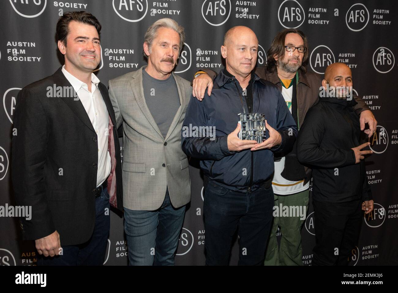 Ron Livingston, Gary Cole, Mike Judge, David Herman und Ajay Naidu ...