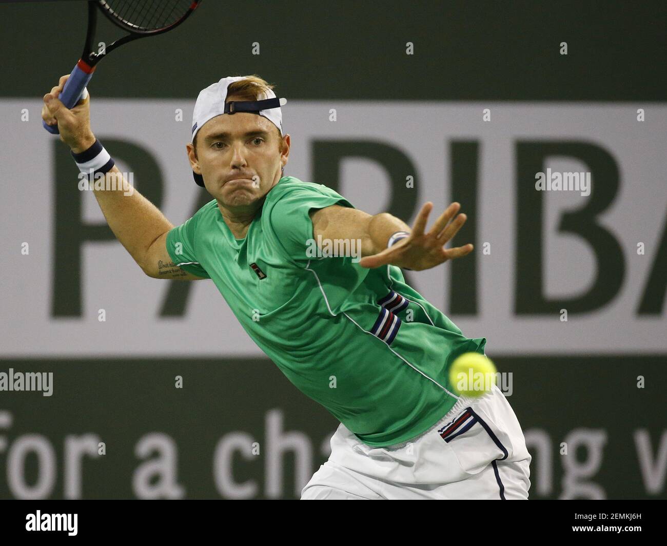 09. März 2019 Bjorn Fratangelo gibt während der BNP Paribas Open 2019 ...