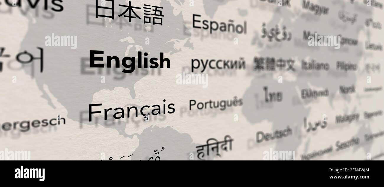 English world language map -Fotos und -Bildmaterial in hoher Auflösung ...