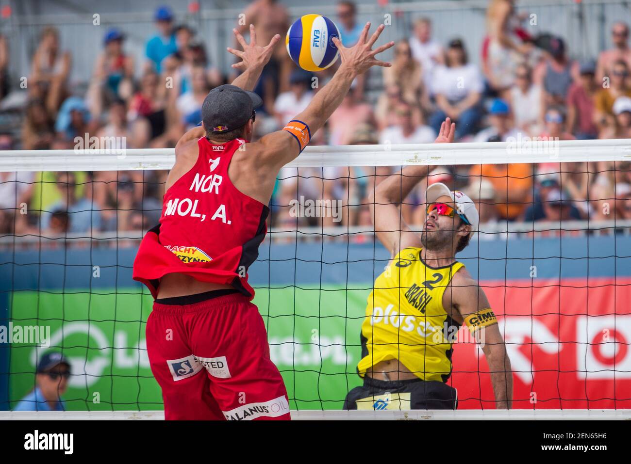 16,06.2019, Warszawa, siatkowka plazowa, FIVB World Tour, N/z anders Berntsen Mol (NOR), Bruno ...
