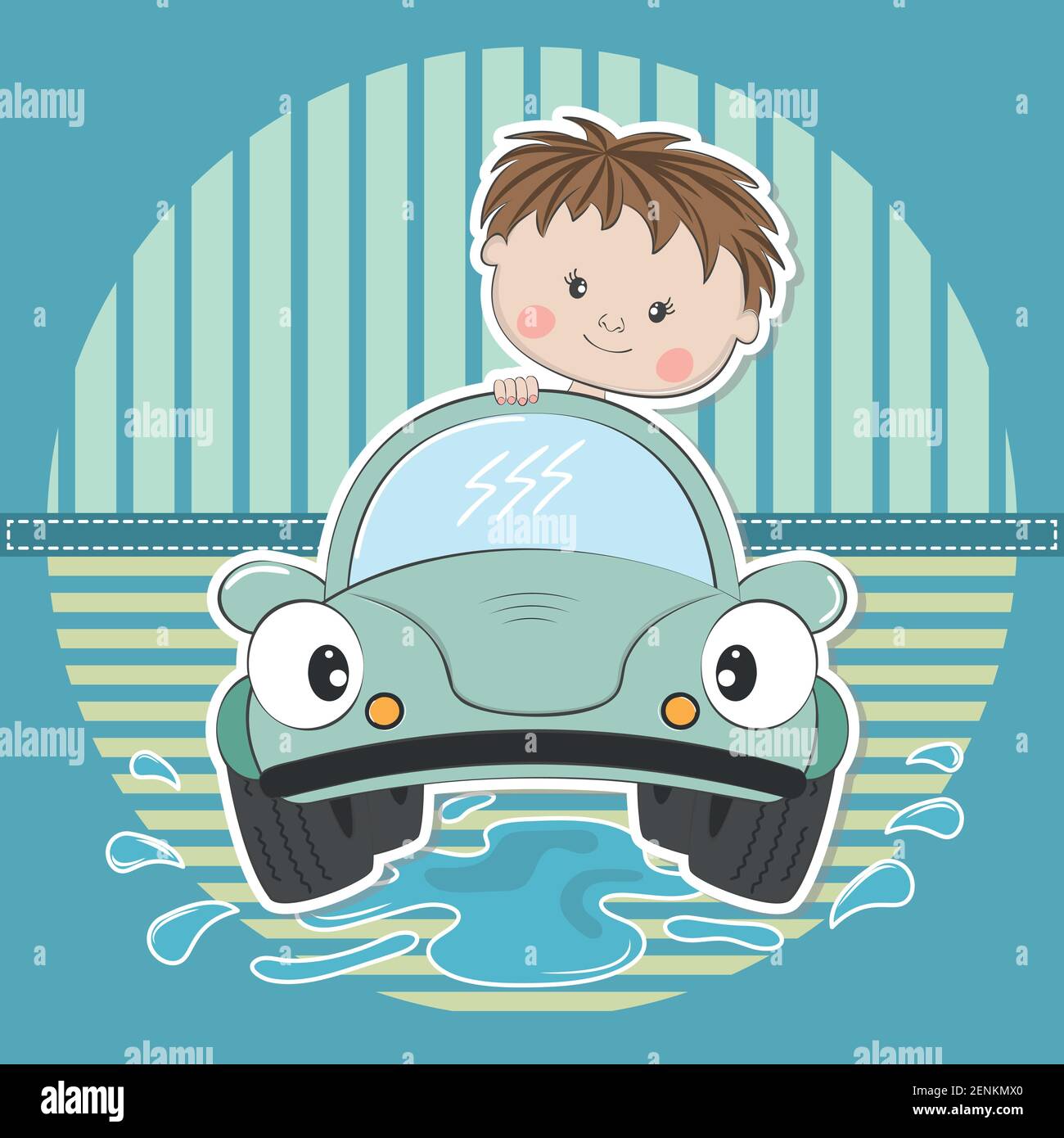 Man Drive Car Cartoon Stockfotos und -bilder Kaufen - Alamy