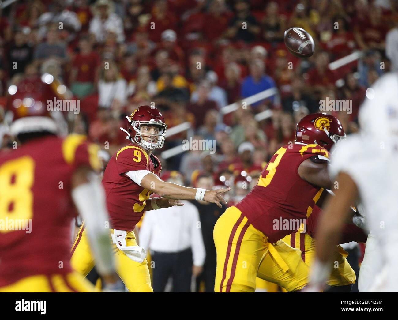 07. September 2019 USC Trojans Quarterback Kedon Slovis (9) wirft einen ...