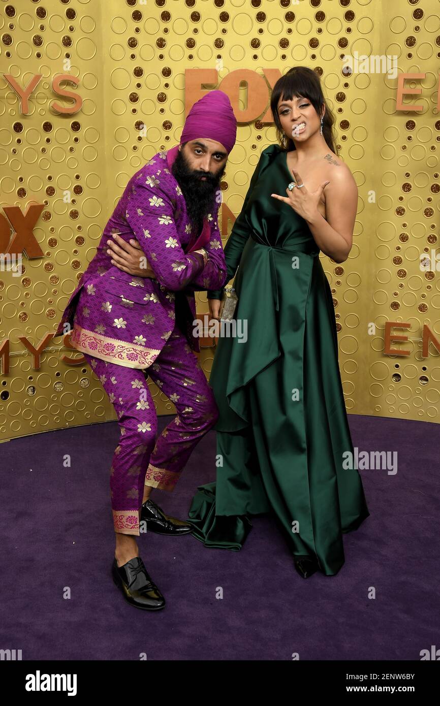 Kanwer Singh aka Humble The Poet und Lilly Singh bei den Primetime Emmy ...