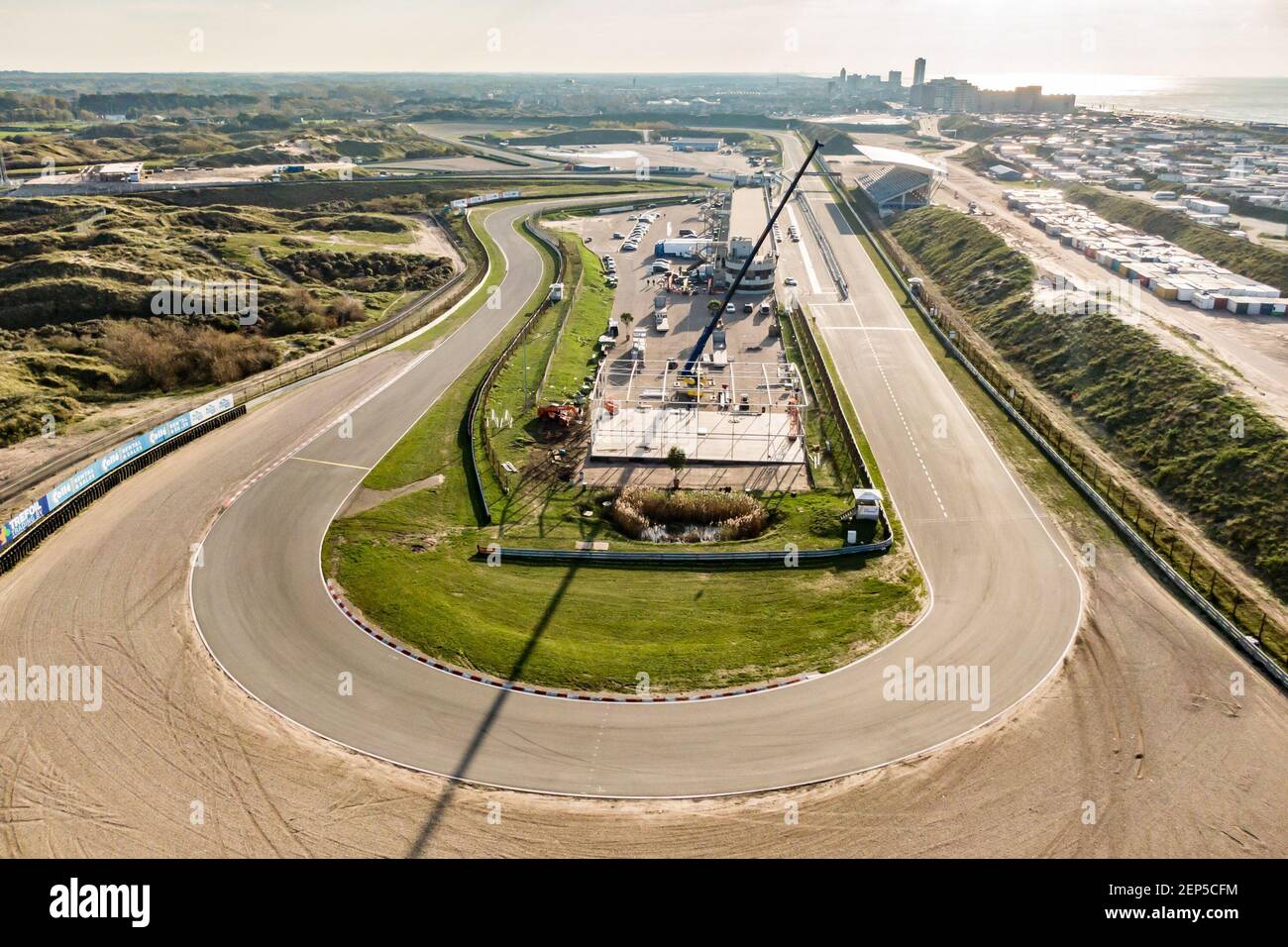 ZANDVOORT, 231-10-2019, Luftaufnahmen des Circuit Park Zandvoort. Die ...
