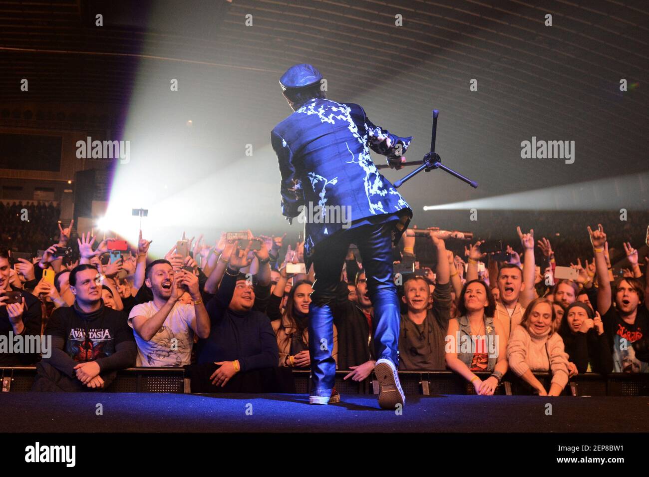 KIEW, UKRAINE - 12. NOVEMBER 2019: Sänger Klaus Meine a Scorpions Rock ...