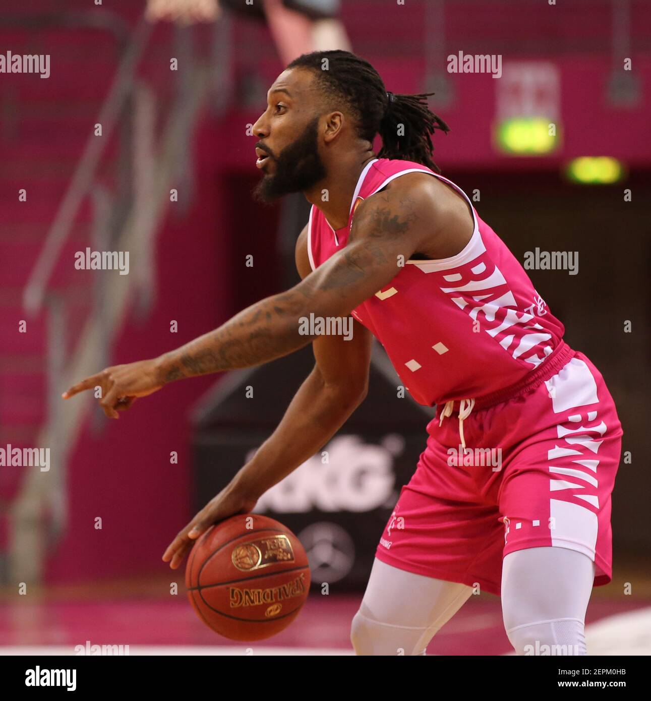 Bonn, Deutschland. Februar 2021, 27th. Telekom Dome, Basketball Bundesliga, Telekom Baskets Bonn ...