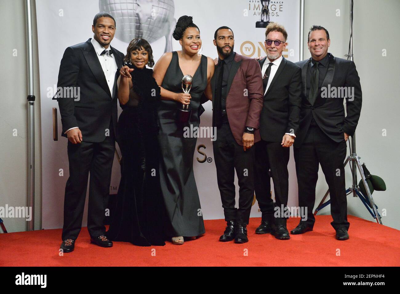 (L-R) Naturi Naughton, Courtney Kemp Agboh, Omari Hardwick, Mark Canton ...
