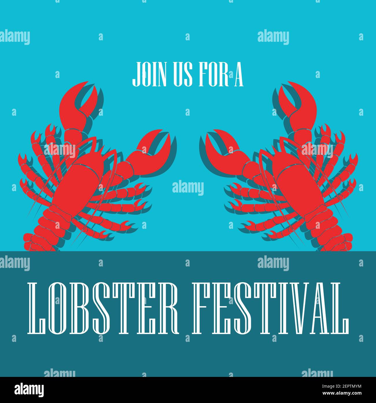 Hummer Poster für Hummer Festival . Vektor-Illustration Stock ...