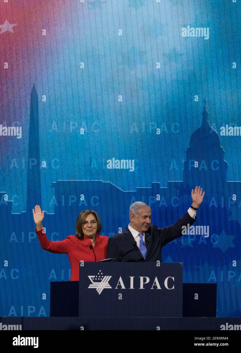 (L-R): AIPAC-Präsidentin Lillian Pinkus und Israels Premierminister ...