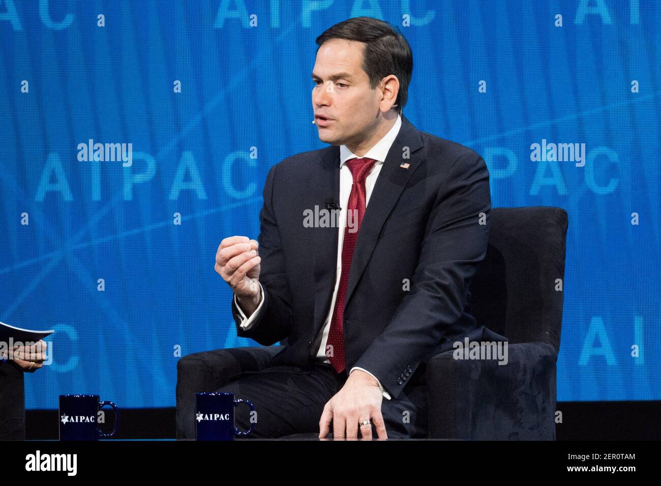 Marco Rubio, US-Senator (R) aus Florida, spricht auf der AIPAC ...