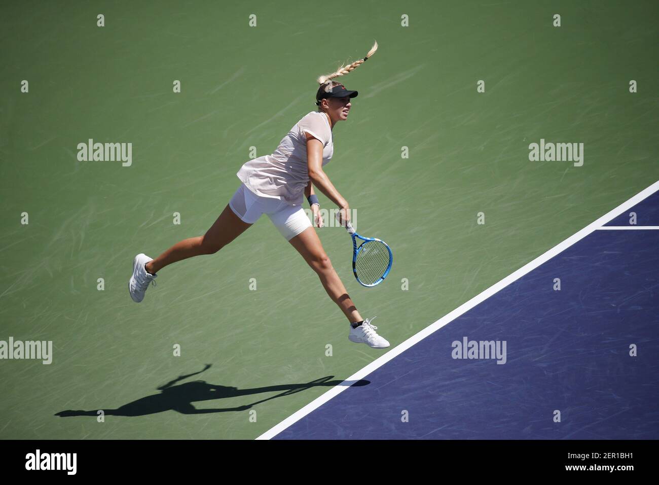 11. März 2018 Amanda Anisimova ist gegen Petra Kvitova (CZE) während ...