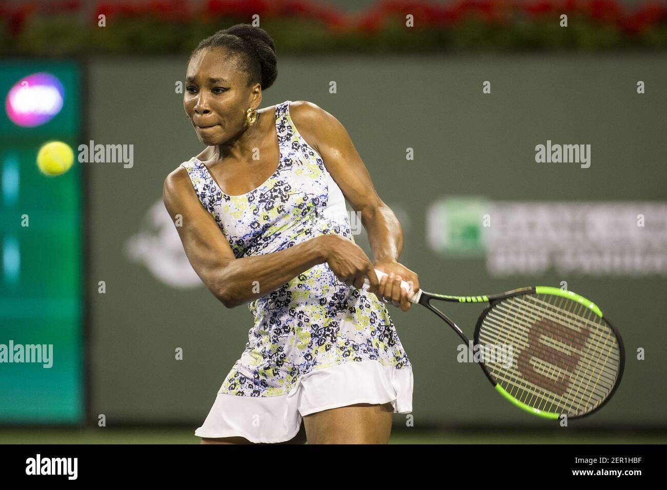 12. März 2018: Venus Williams (USA) besiegte Serena Williams (USA) 6-3 ...