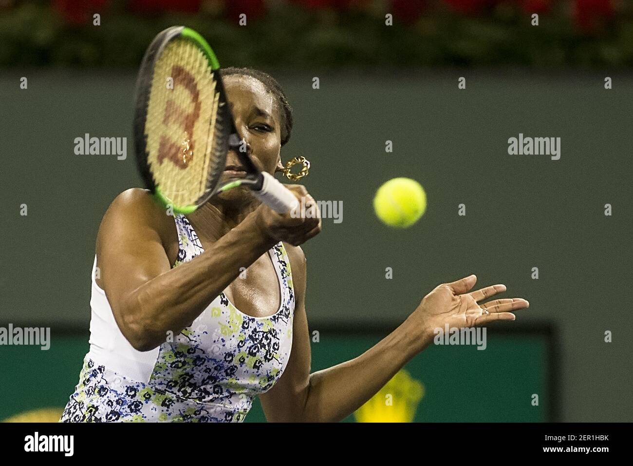 12. März 2018: Venus Williams (USA) besiegte Serena Williams (USA) 6-3 ...