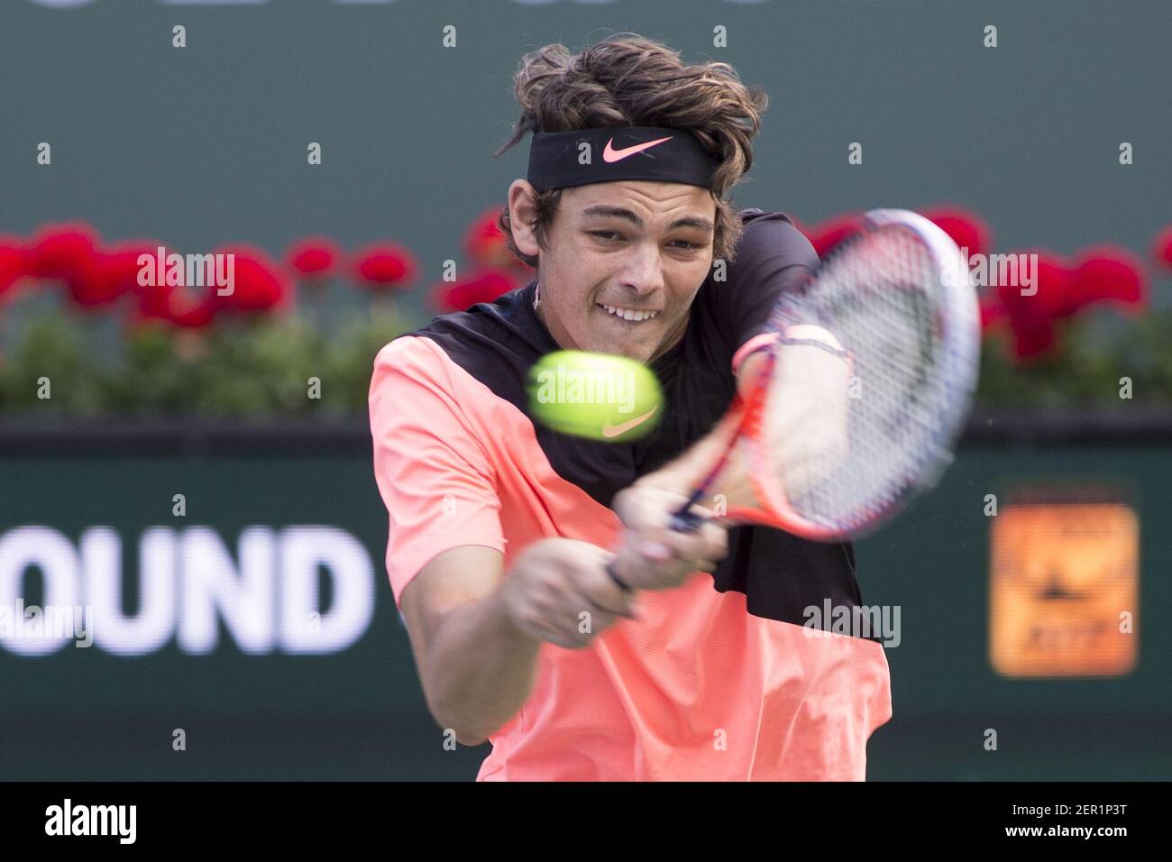 14. März 2018: Taylor Fritz (USA) besiegt von Borna Coric (CRO) 6-2, 6 ...