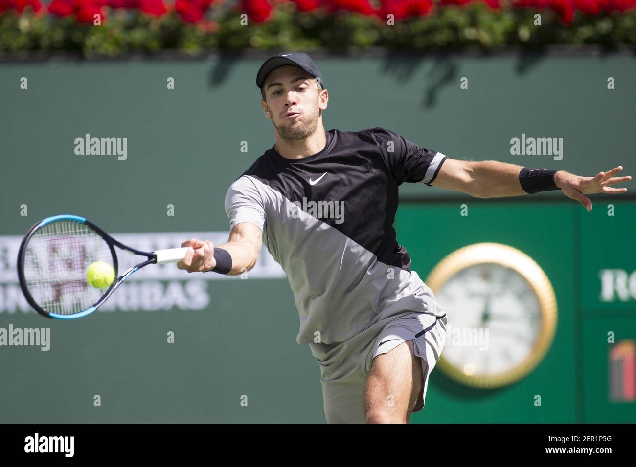14. März 2018: Borna Coric (CRO) besiegte Taylor Fritz (USA) 6-2, 6-7(6 ...