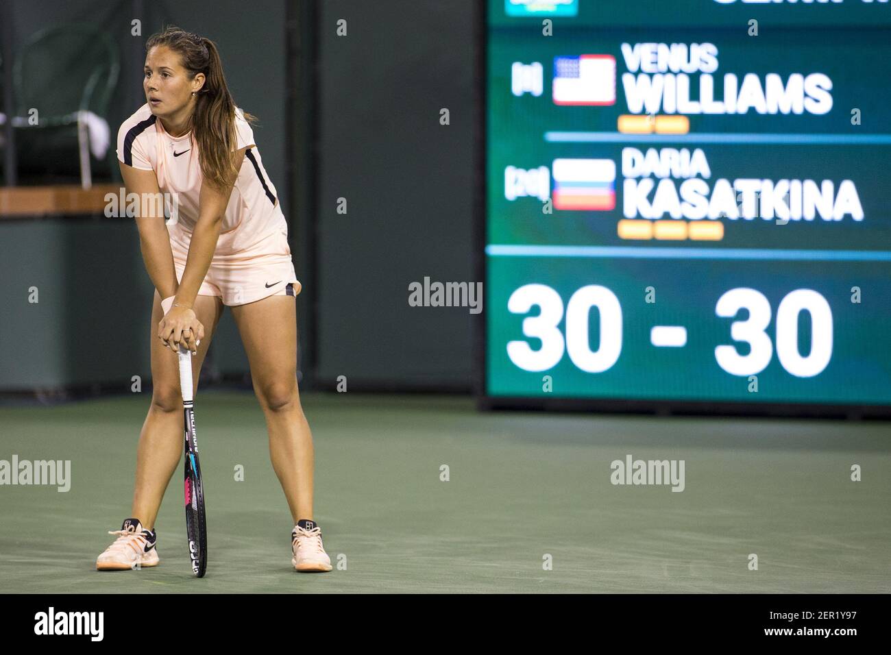 16. März 2018: Daria Kasatkina (RUS) besiegte Venus Williams (USA) 4-6 ...