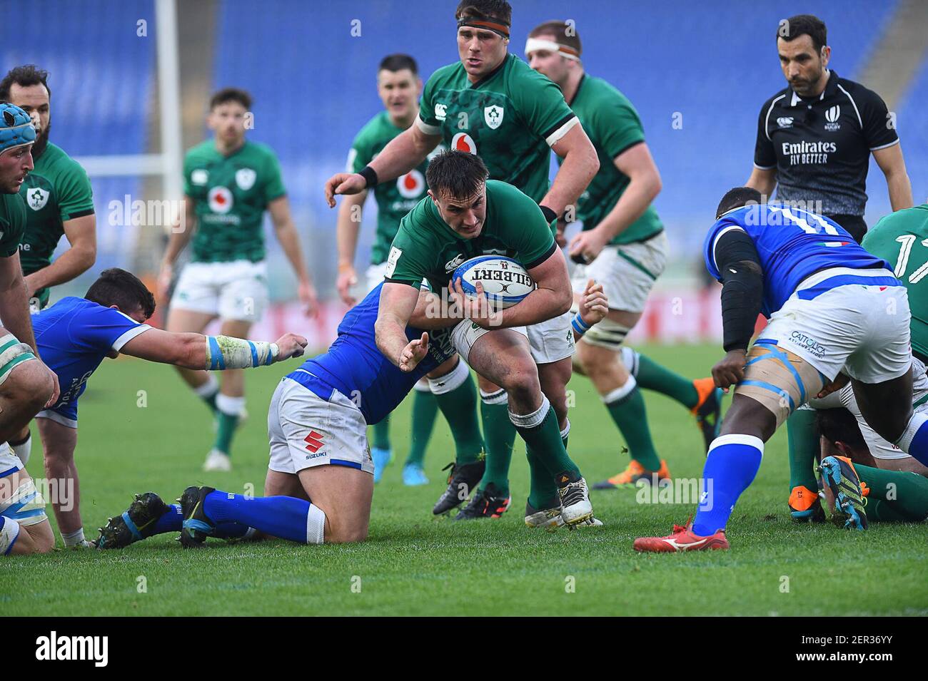 Ronan Kelleher aus Irland in Aktion während des Guinness Six Nations ...