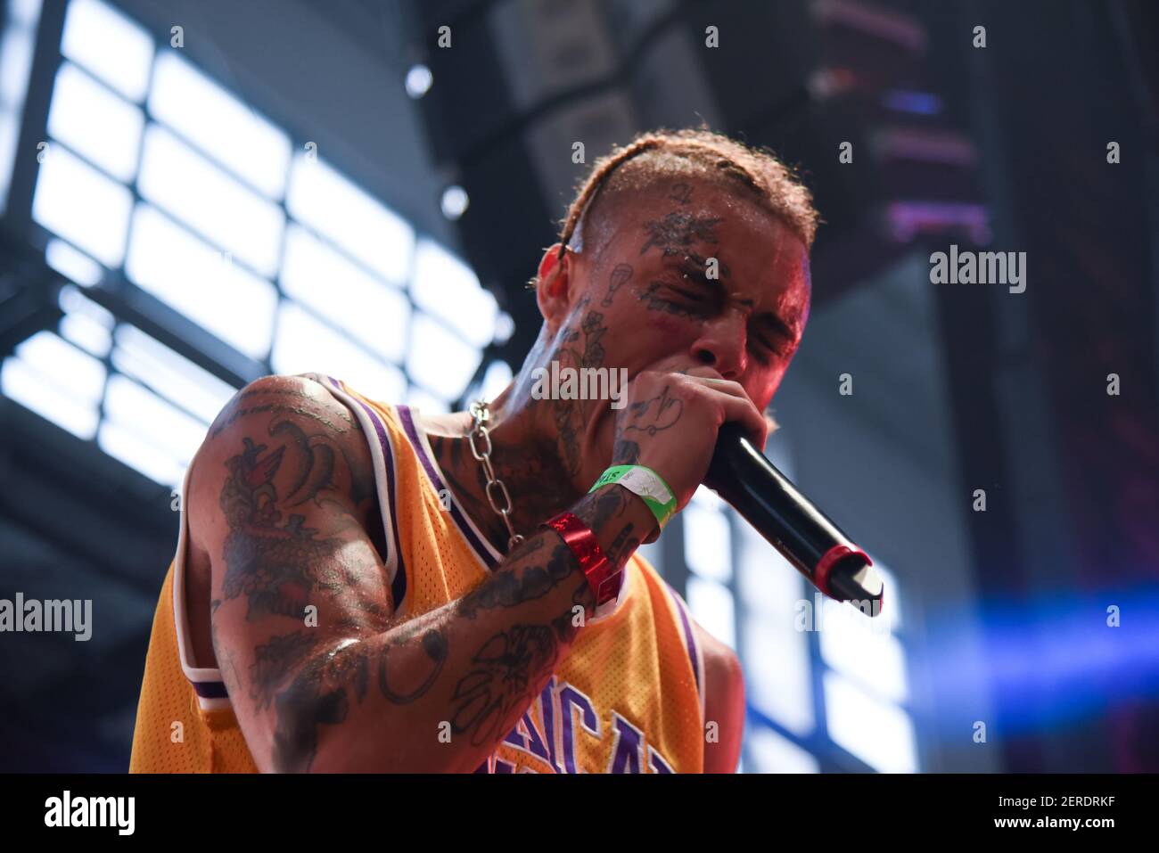 Rapper Lil Skies besucht das Greatest Day Ever Music Festival und ...