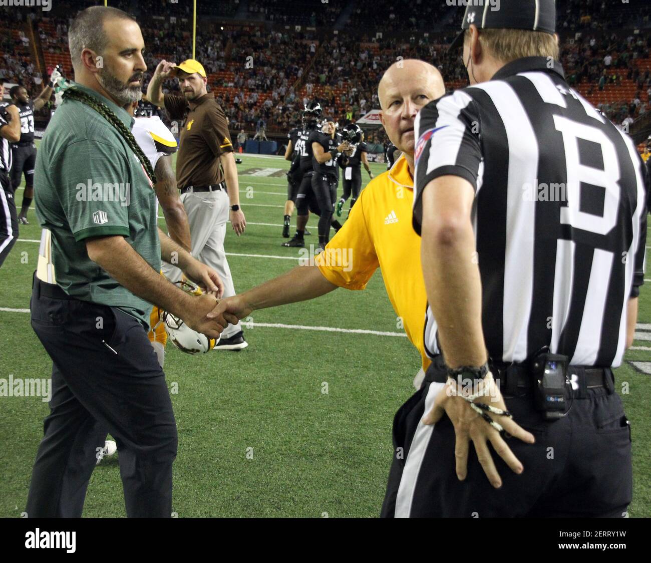 6. Oktober 2018 - während er noch mit dem Schiedsrichter streitet ...