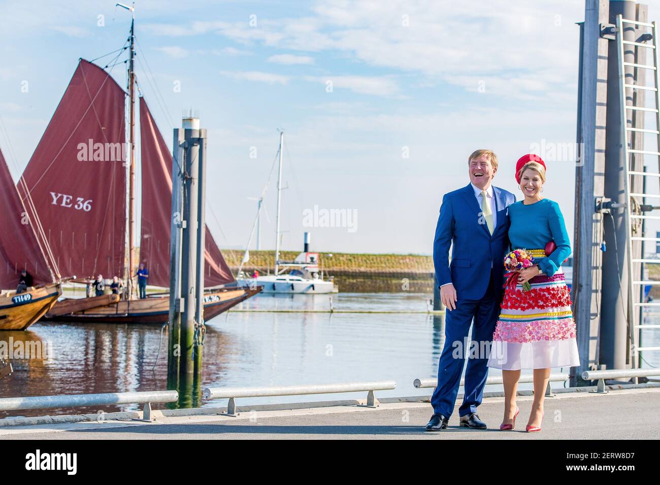 König Willem-Alexander und Königin Maxima der Niederlande bei einem ...