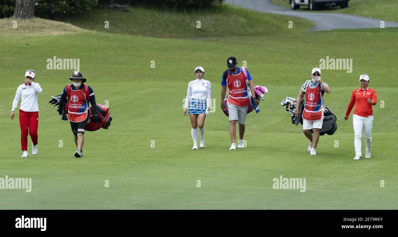 14. Mai 2020 - Yangju, Südkorea : die südkoreanischen Spieler Lee Bo-mi (C), gehen am 14. Mai ...