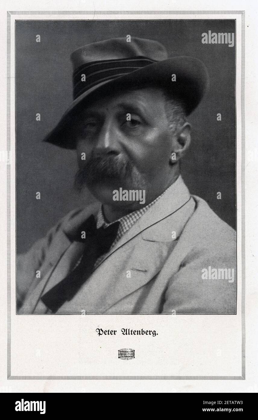 Peter altenberg -Fotos und -Bildmaterial in hoher Auflösung – Alamy