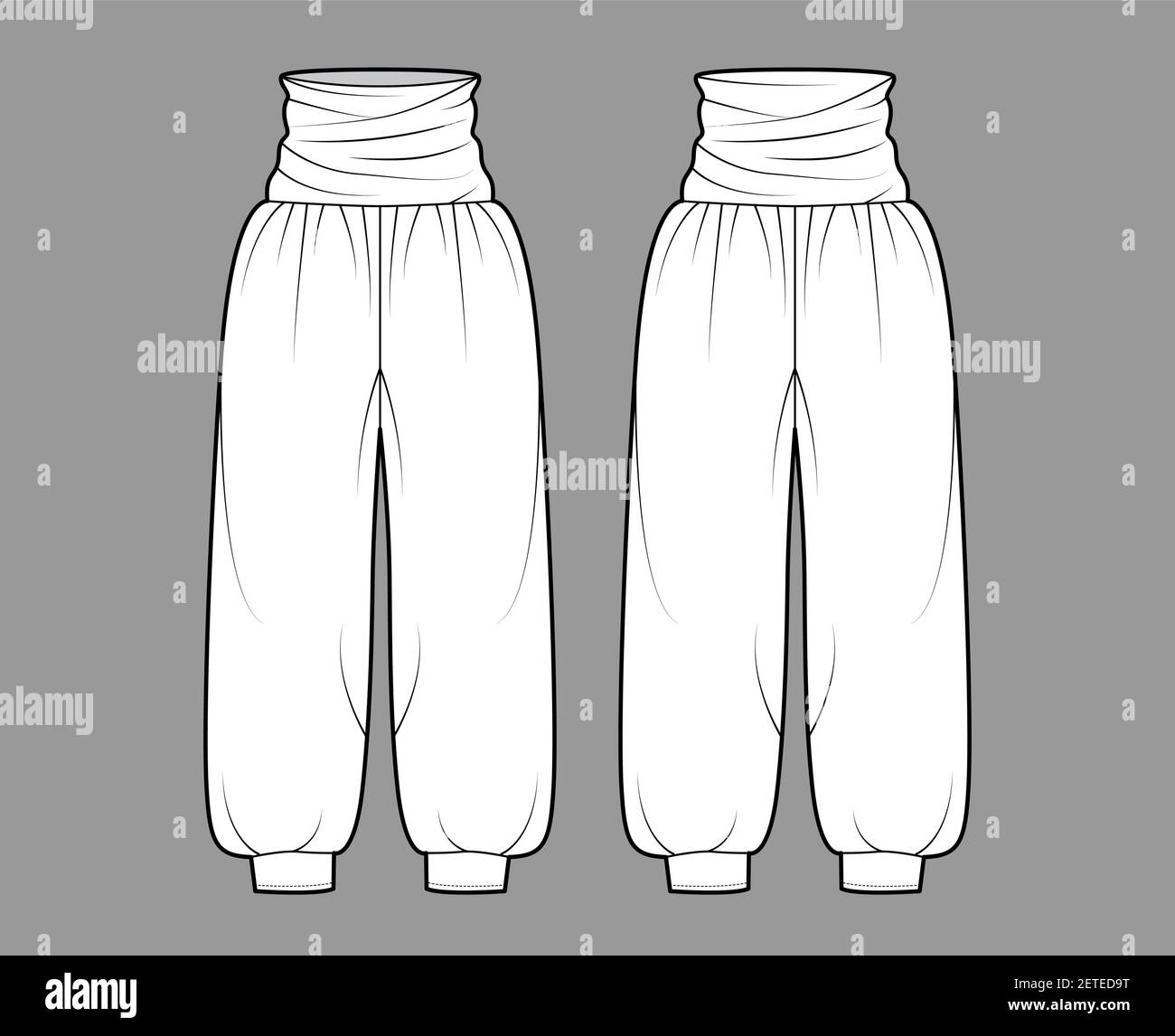 Schwarze baggy hose Stock-Vektorgrafiken kaufen - Alamy