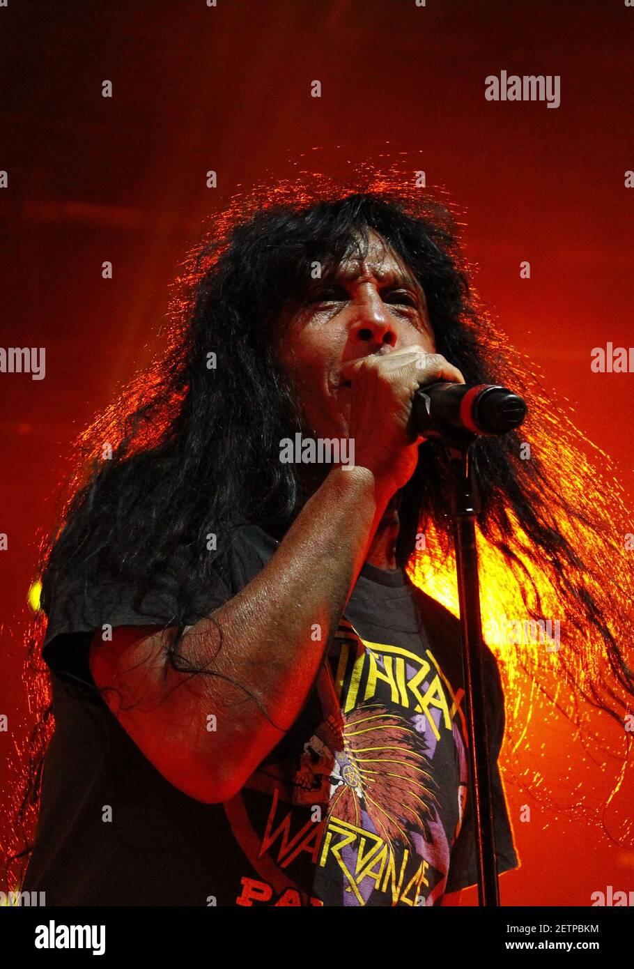 Joey Belladonna von Anthrax tritt am 21. April 2017 während des Las Rageous Music Festivals 2017 ...
