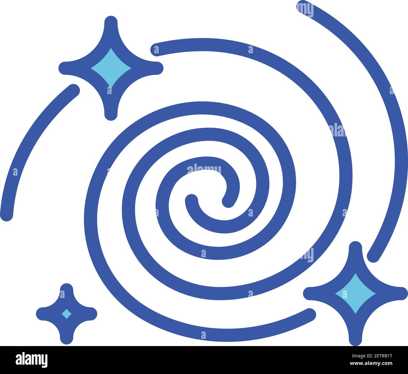 Symbol für das Universum des Weltraums. Umriss Raum Universum Vektor ...