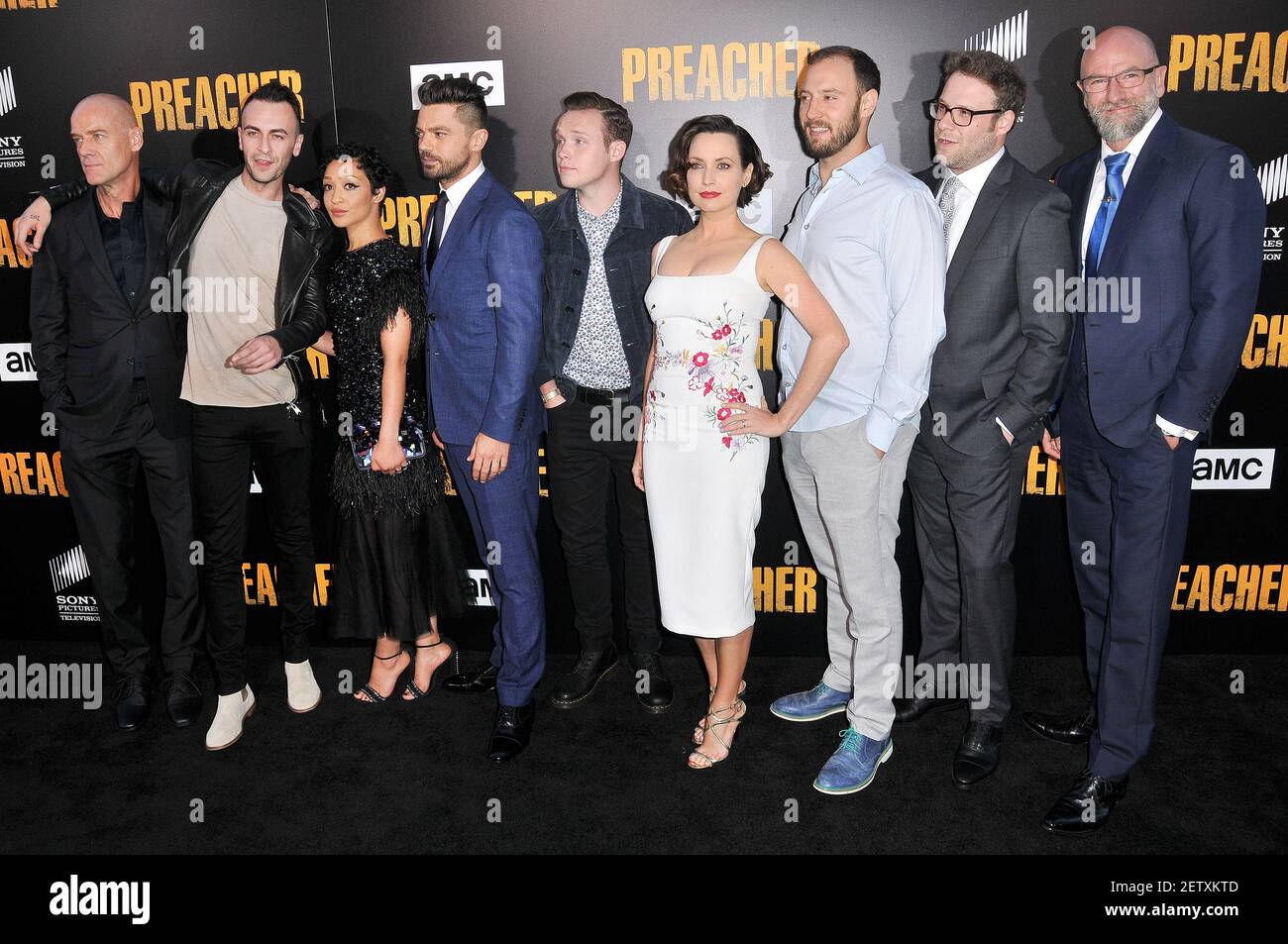 (L-R) 'Preacher' Besetzung & Crew - Pip Torrens, Joseph Gilgun, Ruth ...