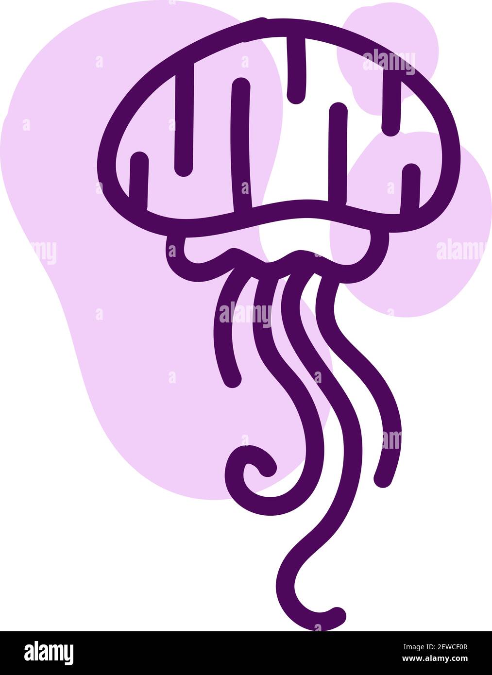 Lila medusa Stock-Vektorgrafiken kaufen - Alamy