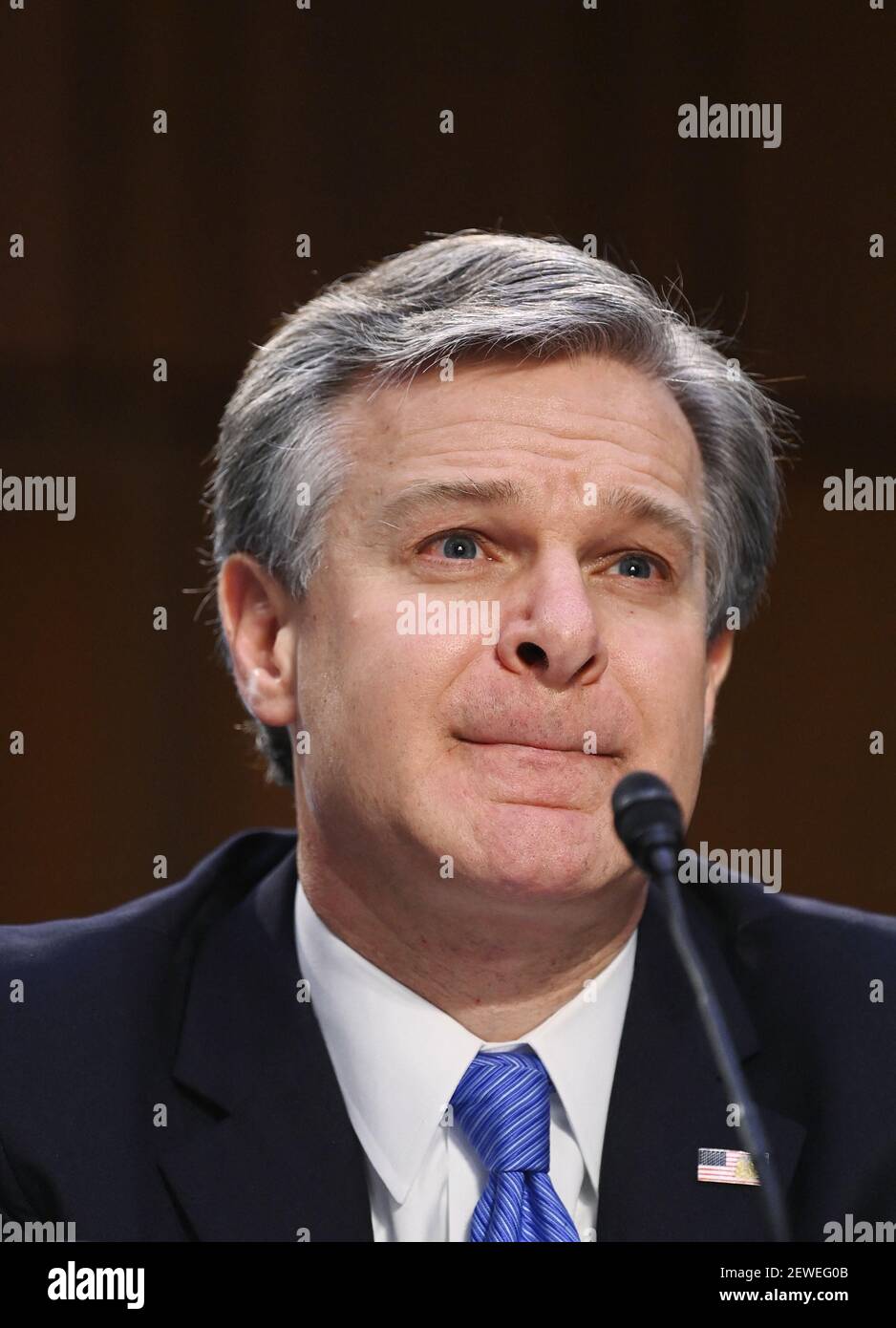 FBI-Direktor Christopher Wray bezeugt vor dem Justizausschuss des ...