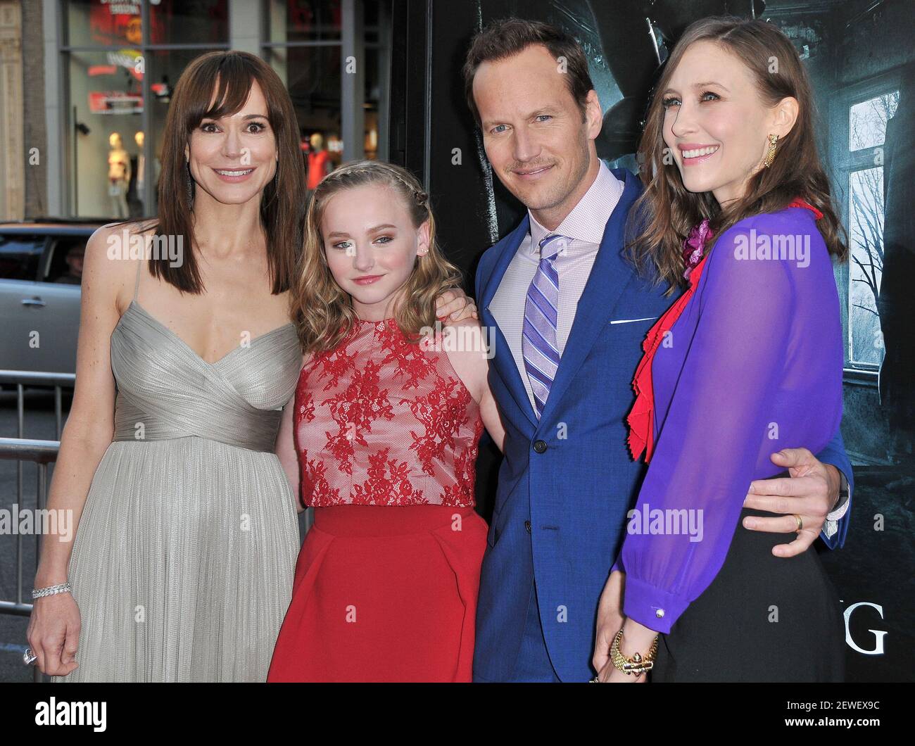 (L-R) 'The Conjuring 2' Cast - Frances O'Connor, Madison Wolfe, Patrick ...
